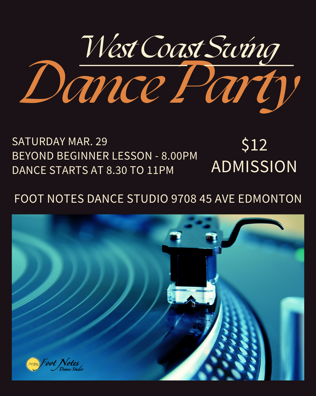 West Coast Swing | Foot Notes Dance Studio Edmonton